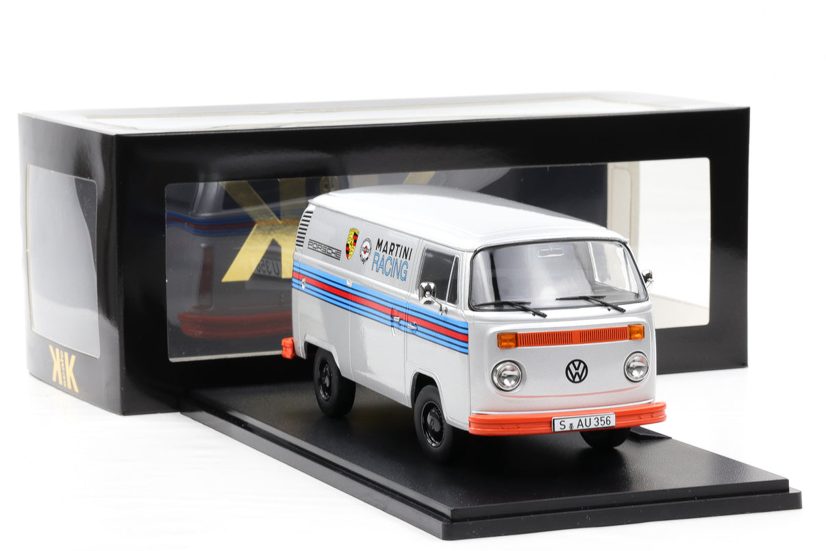 1:18 KK-Scale VW Volkswagen T2b Bus Porsche Martini Racing 1972 silber ...